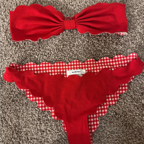 Marysia Swim | Swim | Marysia Swim Red Gingham Bikini | Poshmark